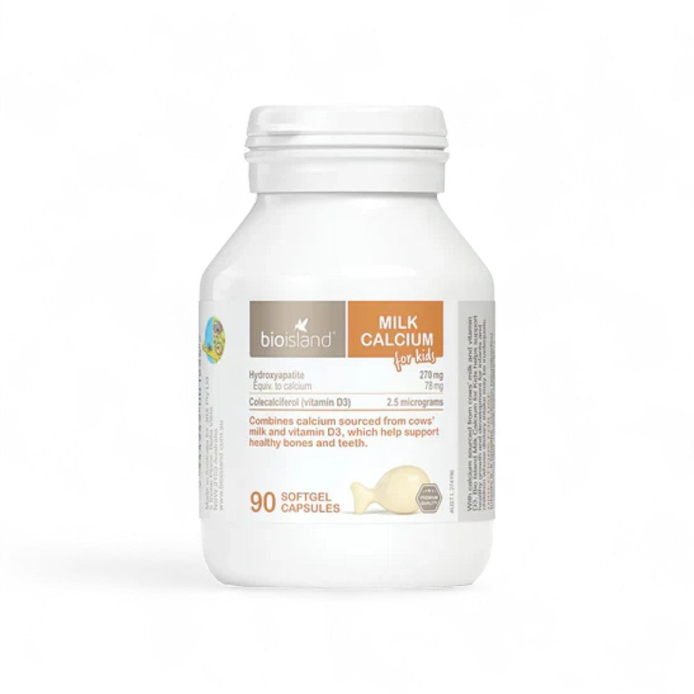 BioIsland Milk Calcium Adults - 90 Capsules | Vitamin D3 & K2 – Health ...