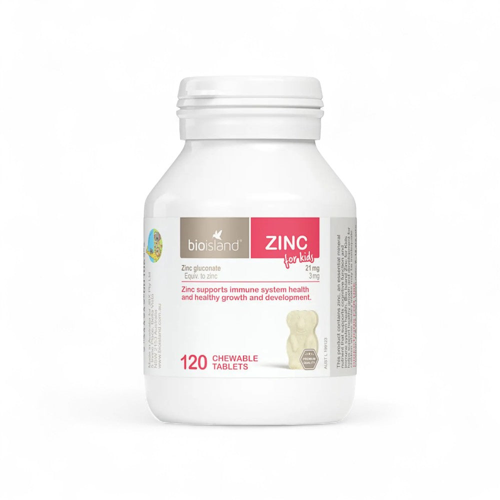 BioIsland Zinc for Kids - 120 Chewable Tablets | Immune Support ...